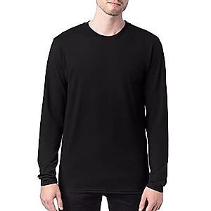 Hanes Men's Long-Sleeve Premium T-Shirt (Pack of 2), Black, Large