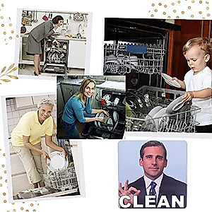 2 Pack Clean and Dirty Magnet，Dishwasher Magnet Clean Dirty Sign Indicator，Reversible Dish Washer Sign, Double Sided Strong Kitchen Flip Indicator，Apartment Must Haves Kitchen Necessities