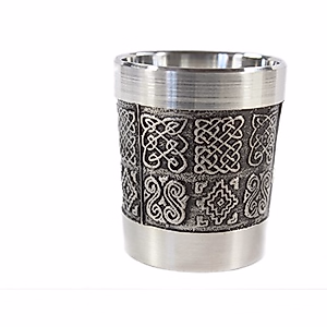 Irish Shot Glass Celtic Knots Pewter 1 Fl. Oz. Made in Ireland