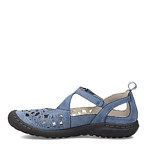 JBU by Jambu Women's Bellerose Mary Jane Flat, Denim, 7