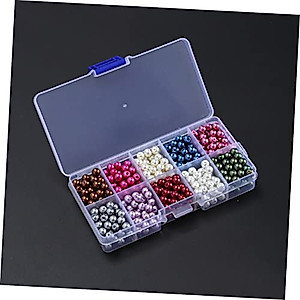 COHEALI 500pcs Glass Crystal Beads Bracelet Kit Beads Bracelets Beads Gemstone Round Loose Bead Box Set Mixed Crystal Jewel Beads Dyed Beads Round Beads for Necklace Making Suite Jewelry