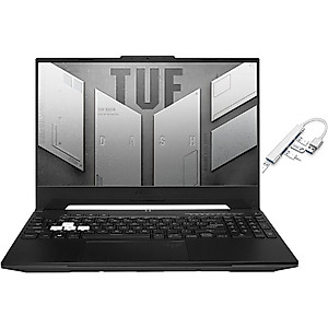 Asus TUF Dash 15.6" 144Hz FHD Gaming Laptop | 12th Generation Core i7-12650H | NVIDIA GeForce RTX 3070 | Backlit Keyboard | Windows 11 (Black, 16GB DDR4 | 512GB SSD)