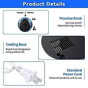 Reptile Humidifier 4L Adjustable Fog Volume Mister Fogger with Extension Tube/Hose Tank Fogger for Reptiles/Amphibians/Herps