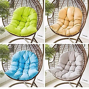 Swing Hanging Basket Chair Cushion Outdoor Indoor Egg Balcony Garden Rocking Chair Rattan Chairs Cushions Seat Mat(Cushion Only) Red