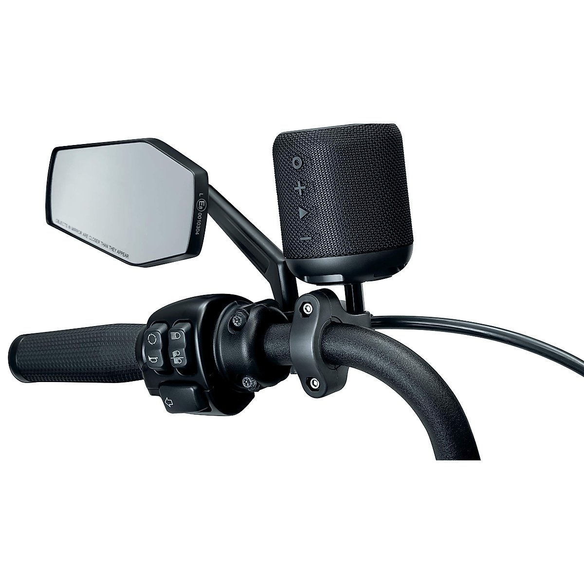 Kuryakyn 1955 Handlebar Mount Kit for SideKix Plus Bluetooth Speaker Multi Fit for 7/8", 1", and 1 1/4" Diameter Bars, Black