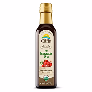 Little Caria Organic Pomegranate Molasses - USDA Organic, Mediterranean Superfood, No Added Sugar, No Additives, 11.6 oz