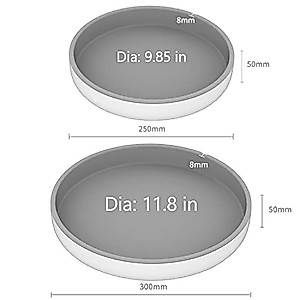 Skroad Turntable Cupboard Organizer,Lazy Susan,Multi-Functional Spice Rack Rotating Spice Rack for Kitchen Storage, Revolving Condiment Holder, Non-Slip Storage Racks，1 Pack-10 Inch Grey&White