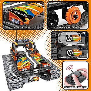3IN1 Remote Controlled Car Kit, Stem Projects Toy Building Sets for Kids Ages 8-12, Building Toys for 8 9 10 11 12 13 Year Old Boys Girls, Gifts Ideas for 8 And Up Boy Girls - 392 Pcs
