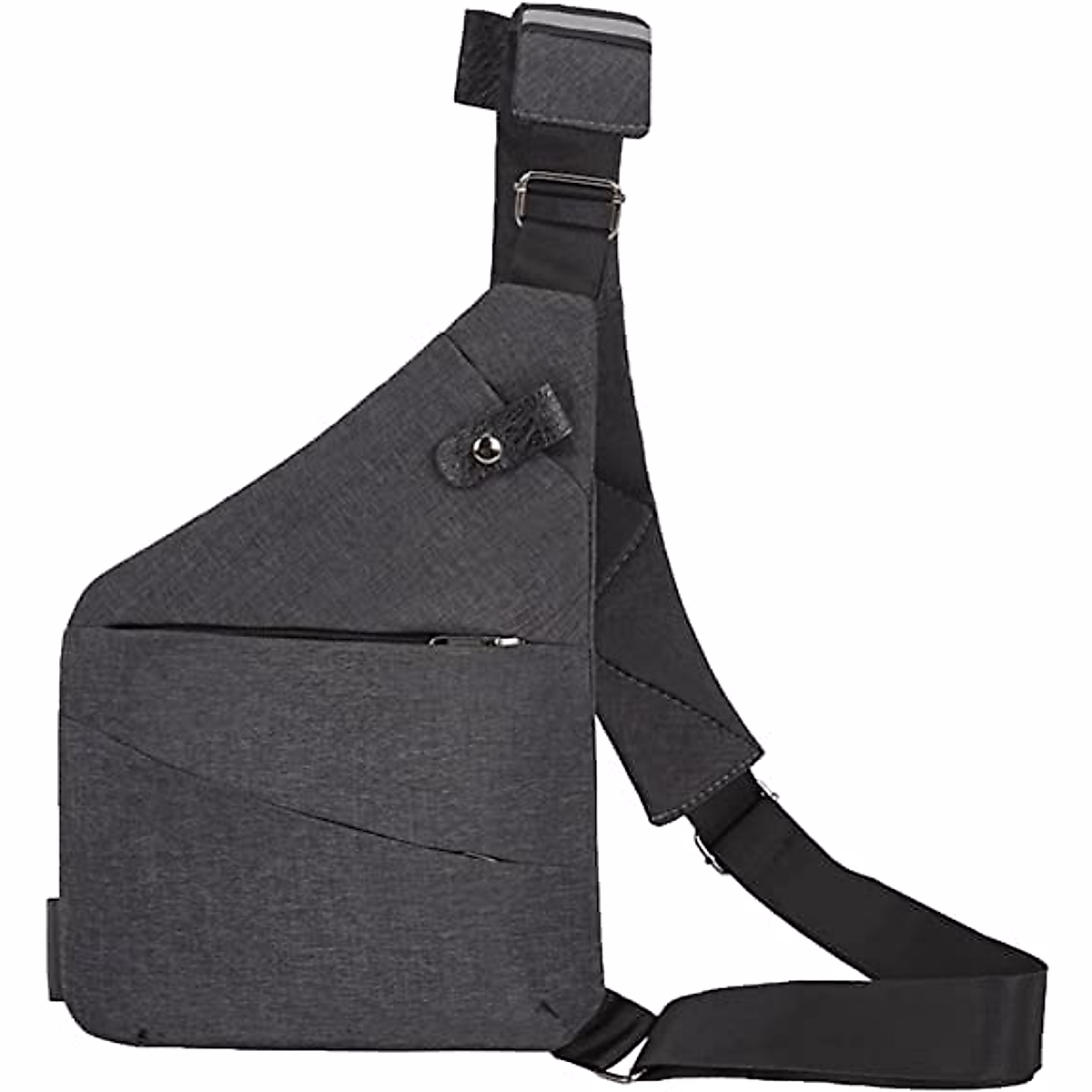 ZYGKJ Personal Flex Bag,Anti-thief Slim Sling Bag Personal Pocket Bag,Multipurpose Crossbody Backpack for Outdoor Travel (Grey Right Hand)