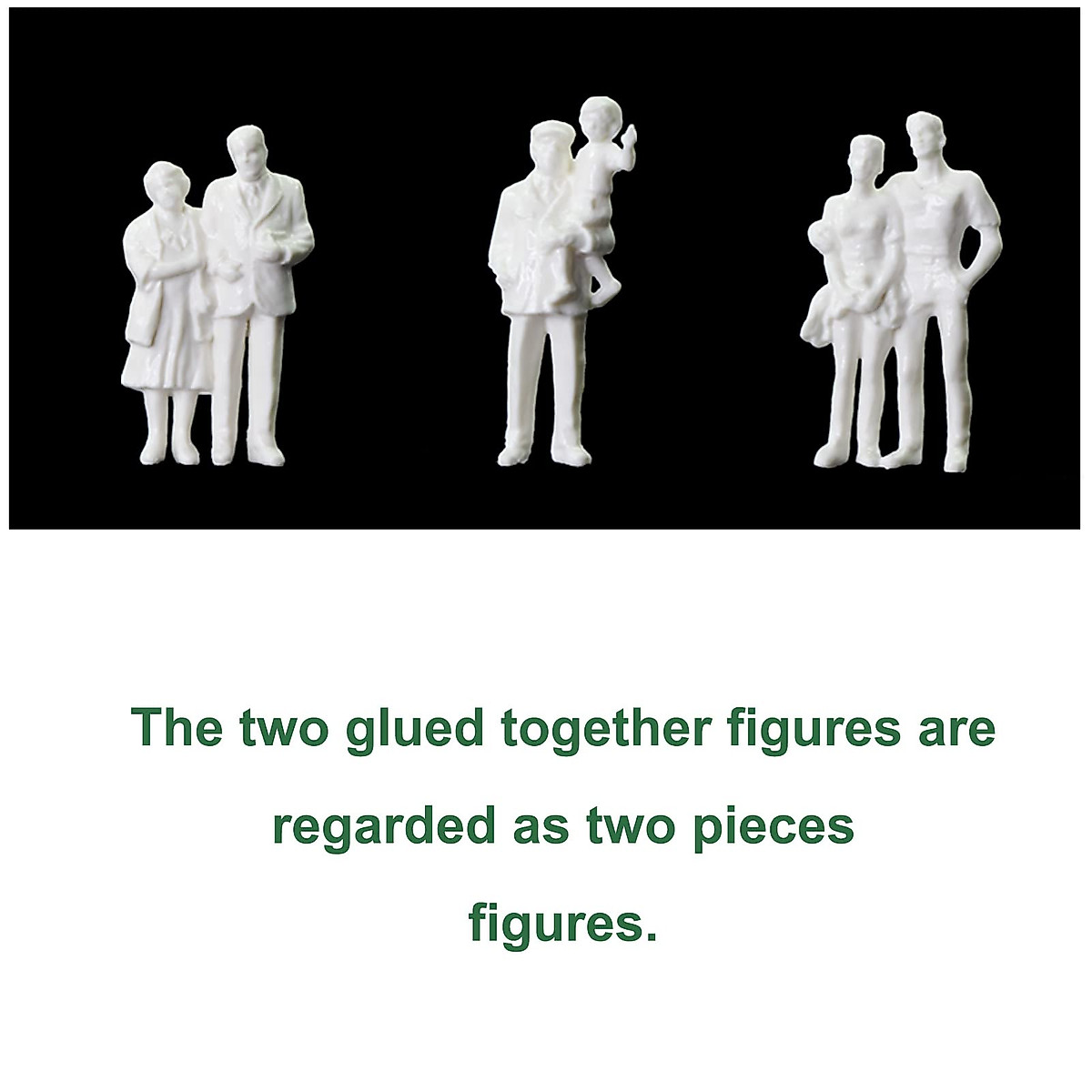 Evemodel P4310B 60pcs O Scale 1:43 Unpainted Model Standing Figures White People