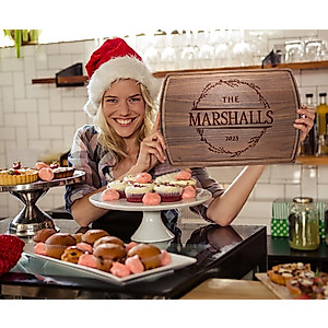 Barika Custom Cutting Boards - Personalized Handmade Engraved Chopping Blocks - Best Unique Anniversary, Wedding, Housewarming, Christmas, New Home Gift Ideas for Bride, Couples, Friends, Parents