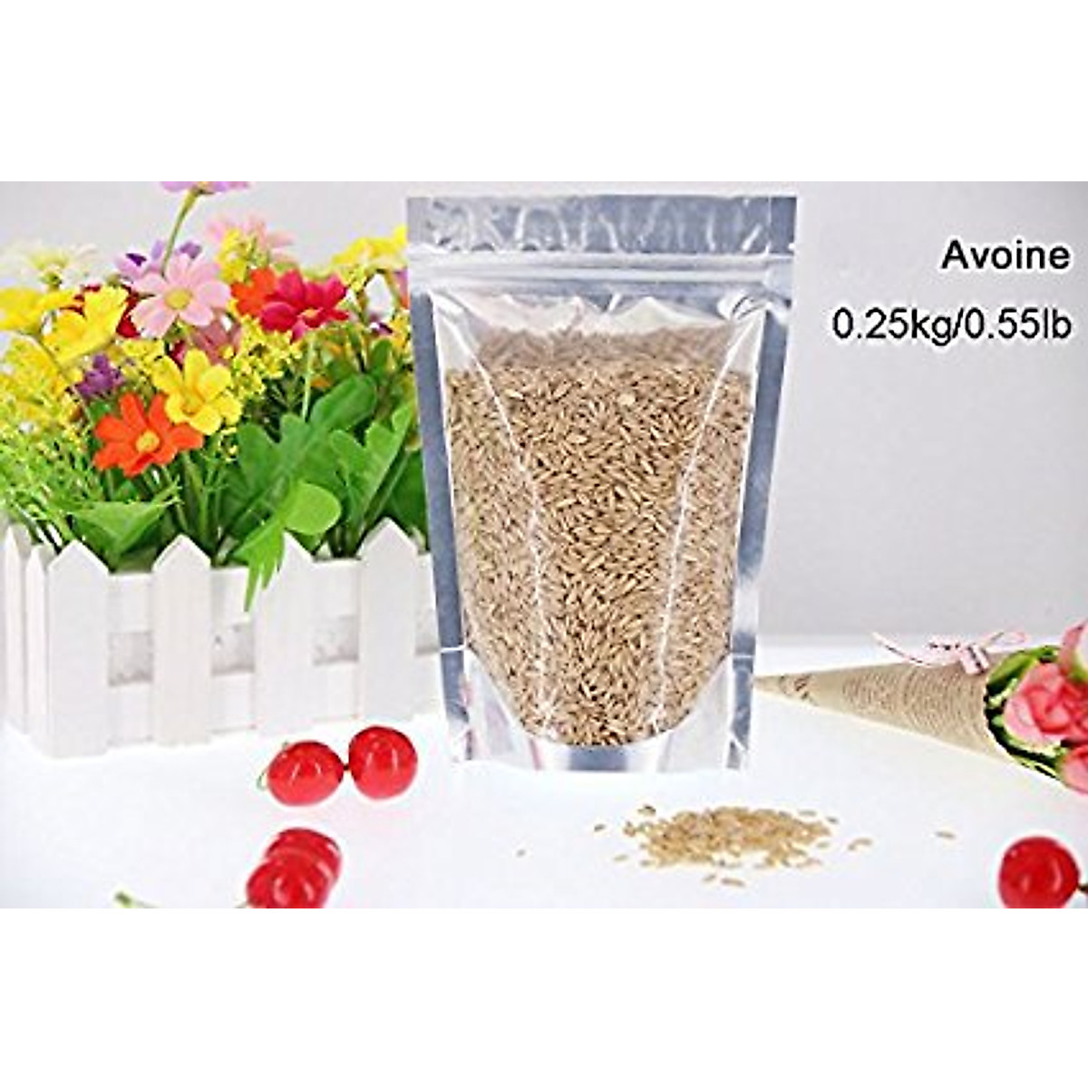 SumDirect Reusable Aluminium Foil Zip Lock Stand Up Food Pouches Bags with Notch for Food Storage 5.1x 7.8 Inches, 11.5oz, Pack of 50