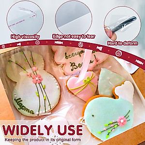 Walfos Clear Cellophane Bags, 4x6 Inch Transparent Soap Bags, Soap Wrappers for Homemade Soap Craft Gift Box Suitable for Packaging Gift & Cookies, Candy etc(200pcs