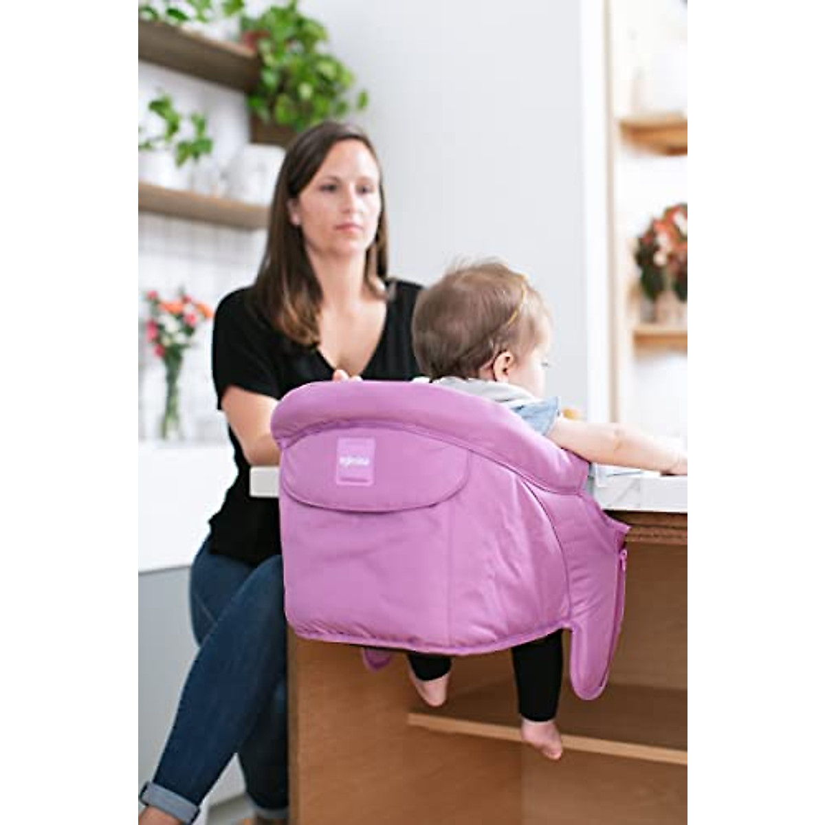 Inglesina Fast Table Chair - Award-Winning Baby High Chair for Eating & Dining - Compact, Portable & Foldable - Leaves No Scratches - for Babies 6-36 Months & 1-3 Year Old Toddler - Fuchsia Pink