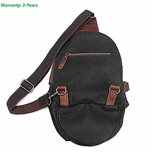 AOTIAN Unisex Sling Backpack Waxed Canvas Crossbody Bag Daypack 10 Liters, Height 14.5 Inches