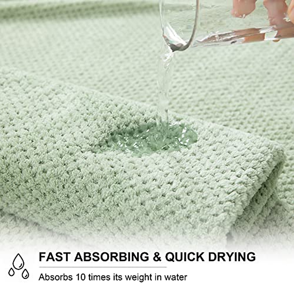 Extra Large Bath Towel Sheet Set 35x70 Inches - Oversized Bath Towels Set,Jumbo Large Microfiber - Quick Dry, Lightweight,Super Soft,Highly Absorbent Towel Set for Bathroom,Hotel,SPA,Pack of 4 (Green)