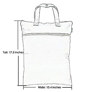 Teamoy Travel Hanging Wet Dry Bag Organizer (17.3 x 13.4 inches) with Two Compartments for Cloth Diaper, Laundry, Swimsuits and More, Easy to Hang Everywhere (M, Black Arrow)