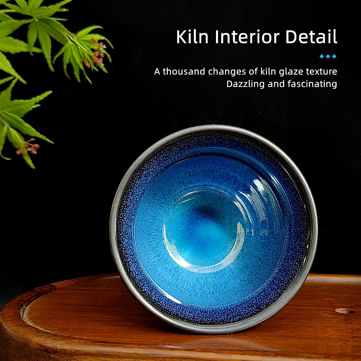 WEOPYCJ Chinese Tea Cup,Asian Japanese Ceramic Tea Cup Set of 4,Black Traditional Hundred Blessings Tea Mugs 5.5oz Suitable for Tea Wine,Coffee,Milk,Sake Cups (Black)