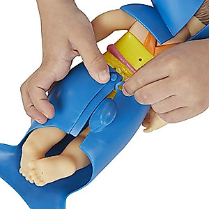 Baby Alive, Baby Shark Brown Hair Doll, with Tail & Hood, Inspired by Hit Song & Dance, Waterplay Toy for Kids Ages 3 Years Old & Up (Amazon Exclusive)