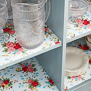 The Pioneer Woman Sweet Rose Non-Adhesive Shelf Liner, 12" x 10'