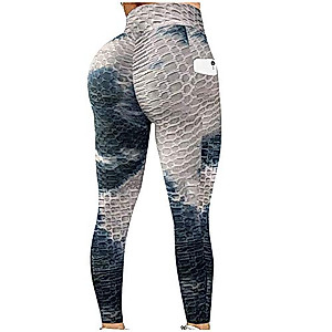 Workout Leggings for Women High Waist, Womens Workout Tummy Control Yoga Pants Sports Exercise Athletic Tights Black
