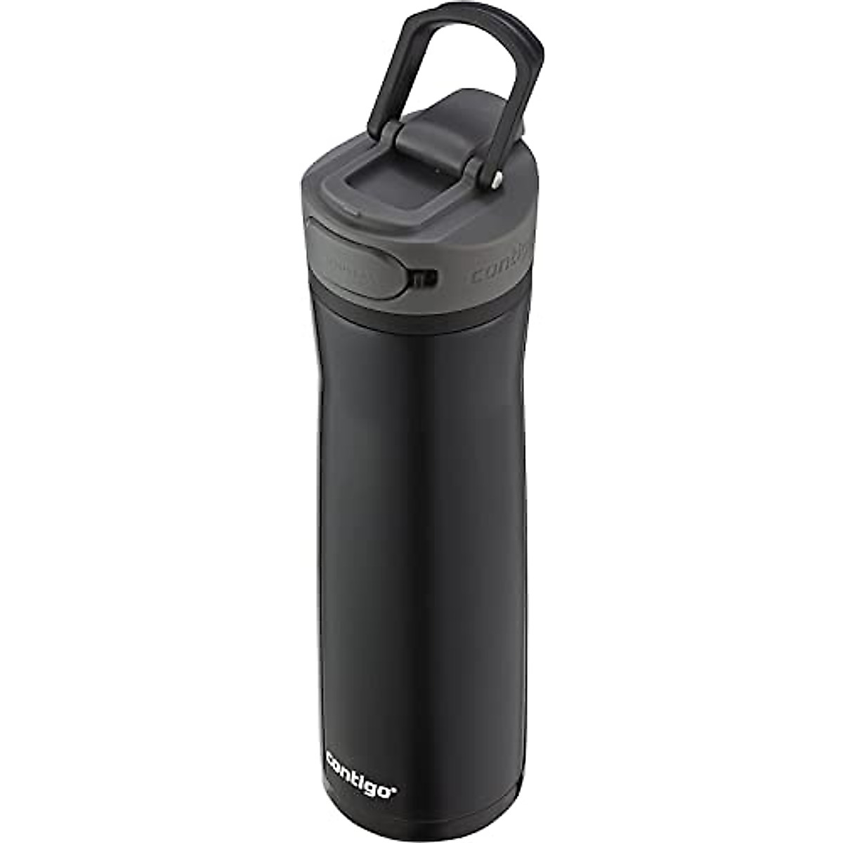 Contigo Cortland Chill 2.0 Stainless Steel Insulated Water Bottle, 24 oz, Licorice - Autoseal Spill-Proof Lid Great for On the Go - Keep Drinks Hot/Cold - Fits Most Cup Holders - Includes Carry Handle