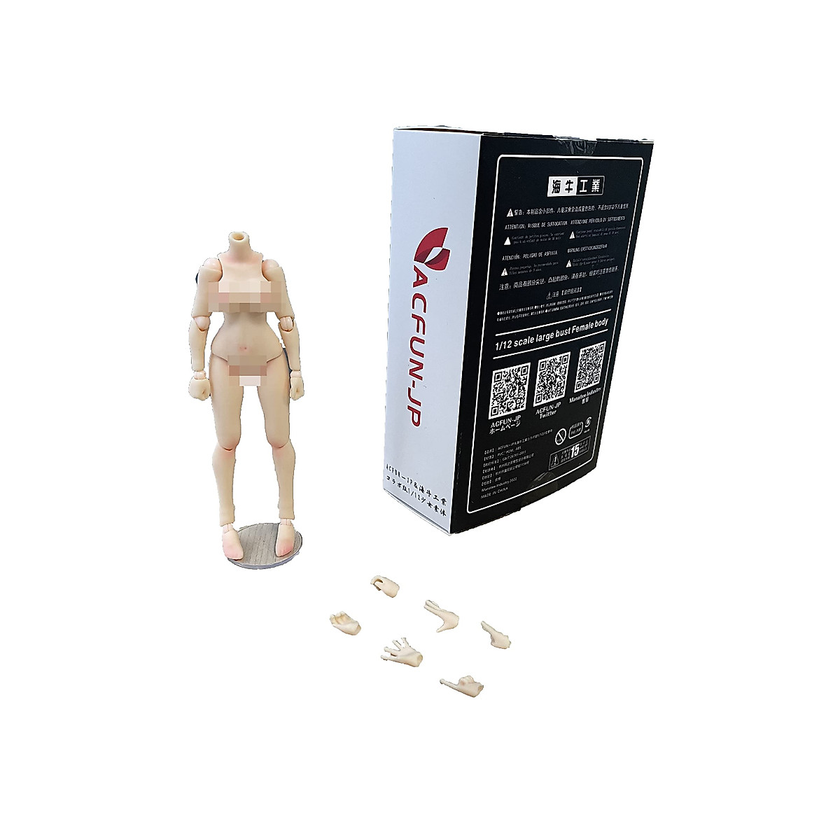 i8 TOYS Hainiu Studio 1/12 Scale Large Bust Body Pale for Female Action Figure