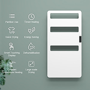 Evokor Towel Warmer with Timer for Bathroom, Heated Towel Rack Wall Mounted, Electric Towel Warmers, Bath Towel Heater, Bath Towel Dryer, Hardwired or Plug-in - 35.4 x18 inch