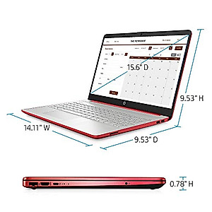 HP 15.6 inch HD LED Display Laptop 2020 (Intel Pentium Gold 6405U Processor, 4 GB DDR4 RAM, 128 GB SSD, HDMI, Webcam, WI-FI, Windows 10 S) Scarlet Red (Renewed)