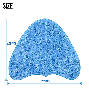 FUSHUANG 4 Pack Microfibre Cleaning Pads Compatible with Vax S2 Series S86-SF-B, S86-SF-C, S86-SF-P, S86-SF-T, S86-SF-CC, S86-CCM-3, S86-MC-C, S86-SF-CCP and Hoover WH20200 Steam Mop,13.2 * 8.46 inch