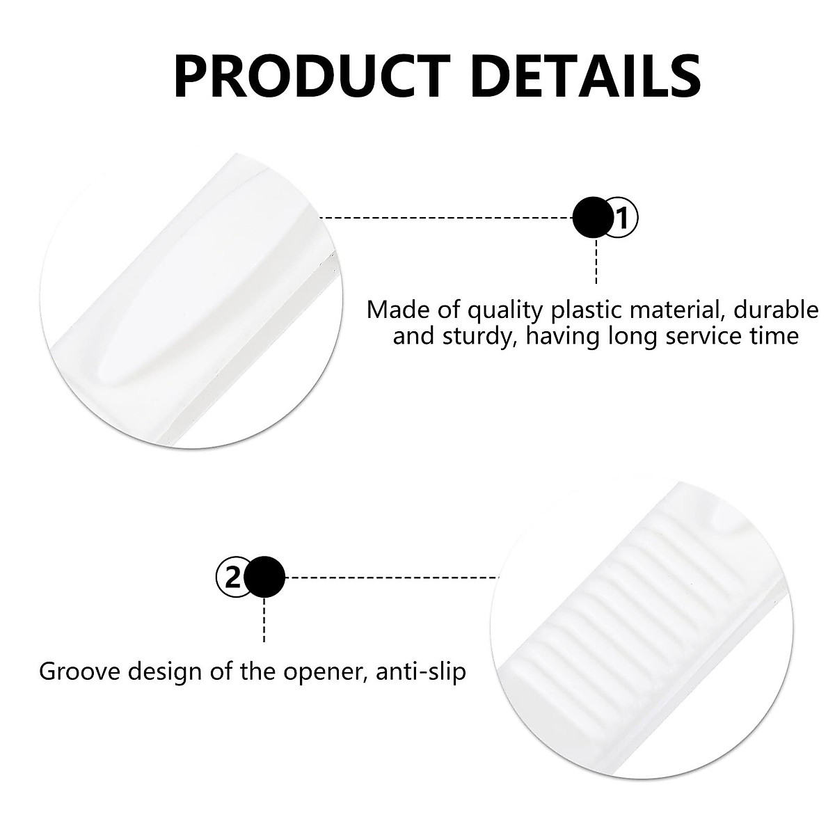 TEHAUX Ampule Opener, Ampule Breaker Plastic Ampoule Bottle Openers Glass Bottle Cutting Device Reusable Ampoule Bottle Cutter for Nurses Doctors (8pcs, White)