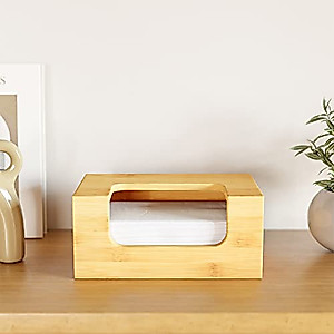 SpaceAid Dryer Sheet Holder with Opening and Labels, Laundry Softener Dryer Sheets Dispenser for Home Laundry Room Farmhouse Decor, Organization and Storage, Bamboo Box Container Organizer