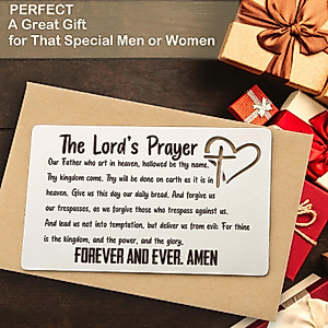 YODOCAMP Christian Religious Wallet Insert Card Gifts for Men Women, Religious Bible Verses Metal Wallet Card Gift for Him and Her, Christmas Birthday Card Gifts for Christian New Believers