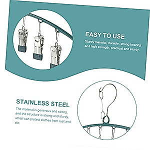 AOKWAWALIY Multi Clip Sock Rack Towel Drying Rack Baby Clothes Hangers Baseball caps Organizer Windproof Clothes Hanger Socks Drying Hanger Laundry Rack Household Sock Clip Skirt Hanger Shelf