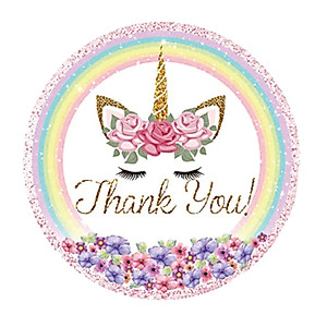 Hohamn 500PCS Thank You Stickers for Kids - 1.5 Inch Stickers Thank You Label Tags for Envelope Seals, Goodie Bags, Wedding, Birthdays Party Favors