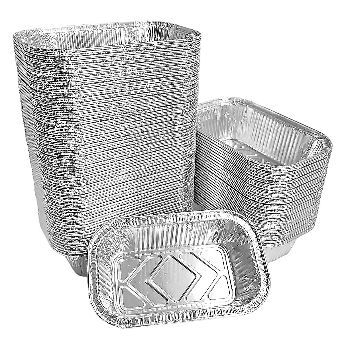PACTOGO 8 oz. Aluminum Foil EXTRA-MINI Loaf Pans Small Disposable Miniature Bread Container – ½ Pound Baking Tin Liners, Perfect to Bake Cakes, Bread Loaves, and Meat - 5.4 x 3.25 x 1.3 (Pack of 10)