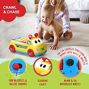 CoolToys Baby Xylophone Musical Car Toy for Toddlers - 3 in 1 Educational Boys & Girls 1st Birthday Gift - Developmental Kids Instrument Crawling and Pull Along Walking Toy - Fun Lights & Sounds
