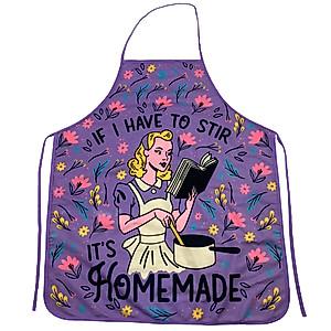 If I Have To Stir It's Homemade Funny Cooking Graphic Kitchen Accessories Funny Graphic Kitchenwear Funny Food Novelty Cookware Purple Apron
