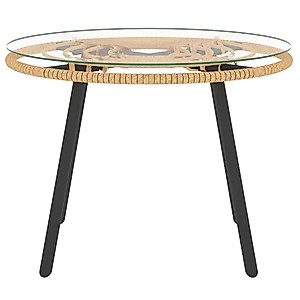 qiangxing 3 Piece Patio Set with Beige Cushions Patio Furniture Sets Outdoor Patio Furniture Sectional Outdoor Furniture Patio Conversation Sets Rattan