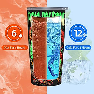 HIKTIEK Parkway Musics Drive Stainless Steel Insulated Car Sippy Cup With Lid Travel Mug for Cold Hot 20 oz