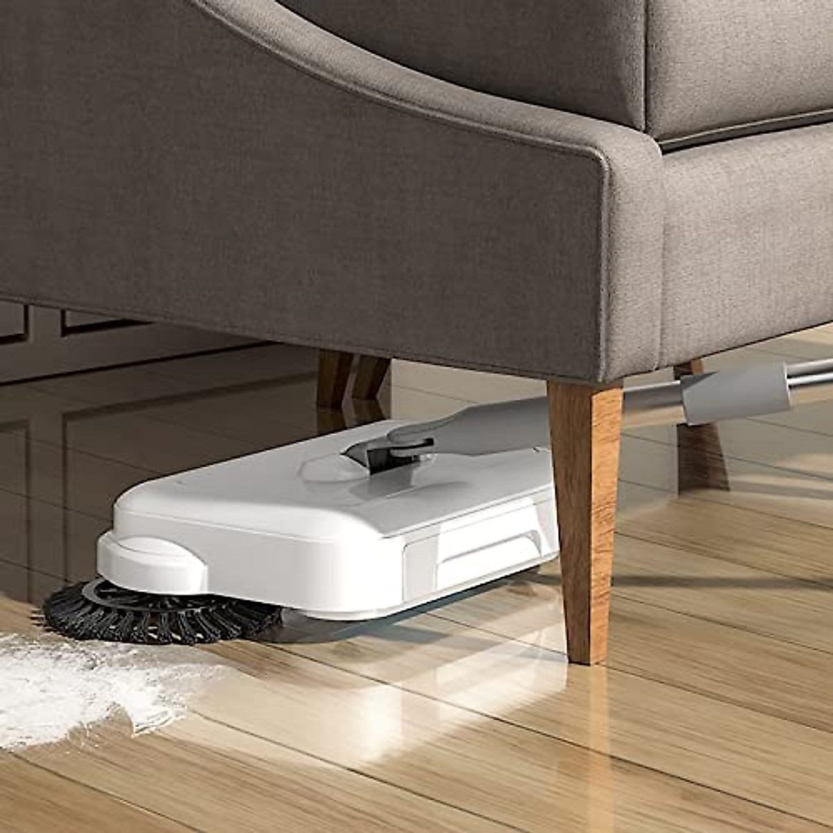 Hand Push Sweeper, Dry Sweep & Wet Drag Two in One Sweeper, Home Sweeping Mopping Machine Vacuum Cleaner Natural Sweep Carpet and Floor Sweeper with 2 Corner Edge Brushes