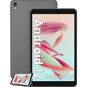 Blackview Tab 5 Tablets, 2023 Latest Tablet Android 12, Quad-Core 5GB(3+2) RAM 64GB ROM up to 1TB TF, 8 inch Tablet HD+ IPS 1280*800, Android Tablet 5580mAh Big Battery, Dual BOX Speakers WiFi, Gray