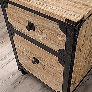 Sauder Steel River Pedestal File Cabinet, L: 20.87" x W: 23.86" x H: 26.58", Milled Mesquite Finish