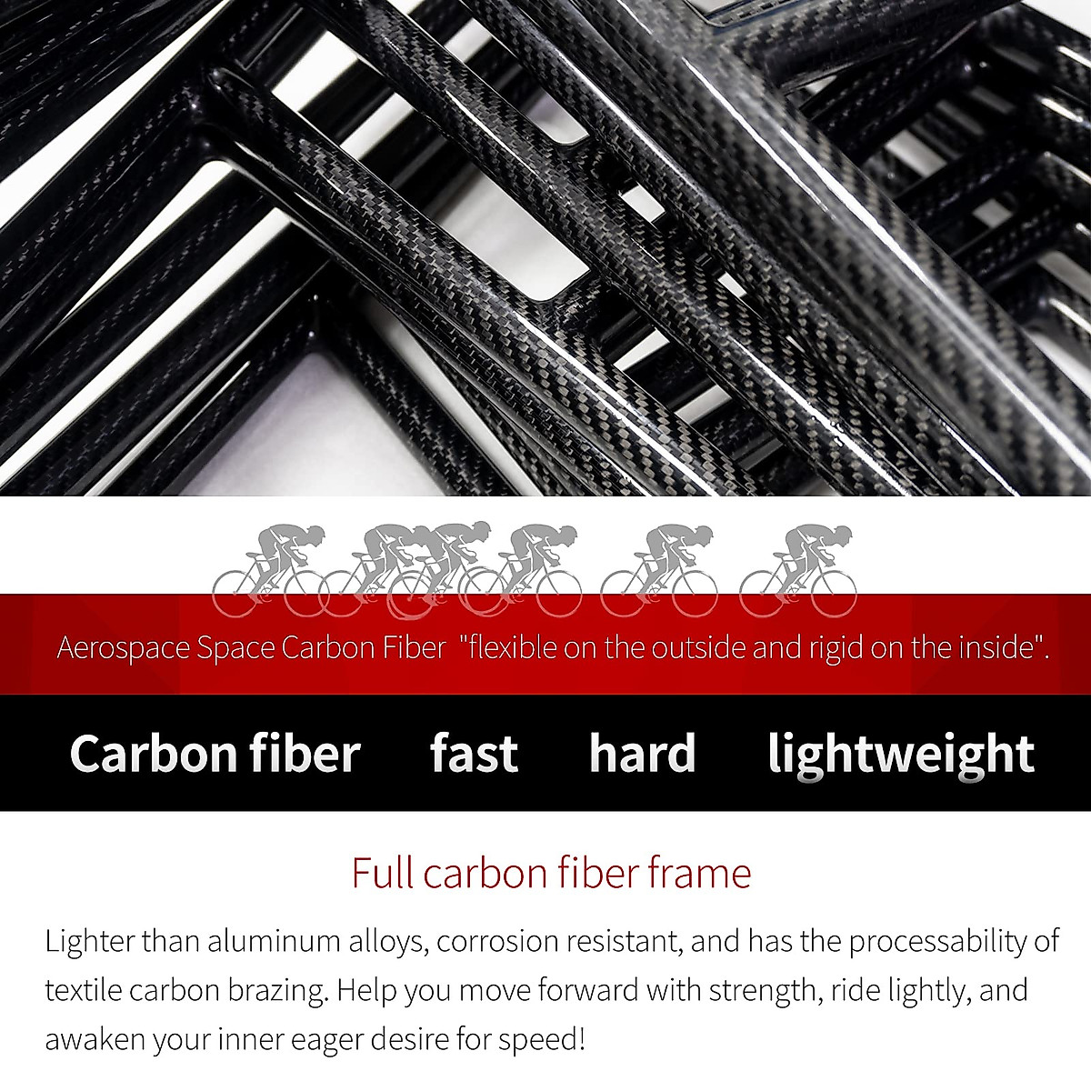 KOOTU Carbon Road Bike Lightweight 24 Speed Shifting Road Bicycle with Shimano Di2 9270 Groupset T1000 Full Carbon Frame & Fork & Wheelset with Disc Brake