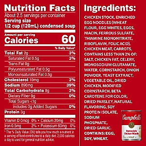 Campbell’s Condensed Homestyle Chicken Noodle Soup, 10.5 Ounce Can (Pack of 12)