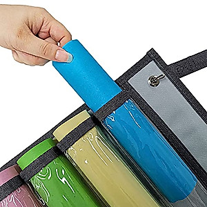 XIAOHESHOP Vinyl Storage Rack,Vinyl Roll Holder With 24 Compartment for Vinyl Sheets/Heat Transfer Paper/Wrapping Paper/Design Drawings/Gift Wrap Organizer