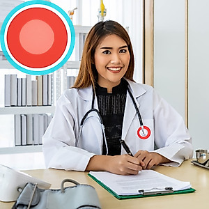 POPETPOP Stethoscope Head Covers, Portable Silicone Stethoscope Head Protector Cover Diaphragm Replacement Stethoscope Head Accessory (Red), 4.5X4.5CM (J0M40R4215COZO3)