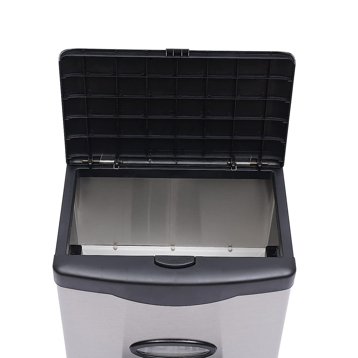 Fetcoi Auto Rice Dispenser Container, Stainless Steel Rice Dispenser, 10kg/22lb Large Capacity Automatic Rice Storage Container Kitchen Rice Dispenser Countertop, Black