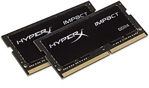 Kingston HyperX Impact Gaming Laptop Ram 64GB 2933MHz DDR4 CL17 SODIMM (Kit of 2) Laptop Memory for XPS 9500 XPS 9700 Area-51m R2 New Precision 15" 5550 New Precision 17" 5750 ASUS ROG Strix Scar 15