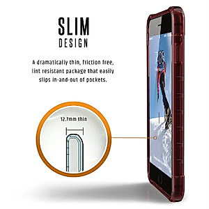 URBAN ARMOR GEAR UAG iPhone 8 Plus/iPhone 7 Plus/iPhone 6s Plus [5.5-inch screen] Plyo Feather-Light Rugged [Crimson] Military Drop Tested iPhone Case